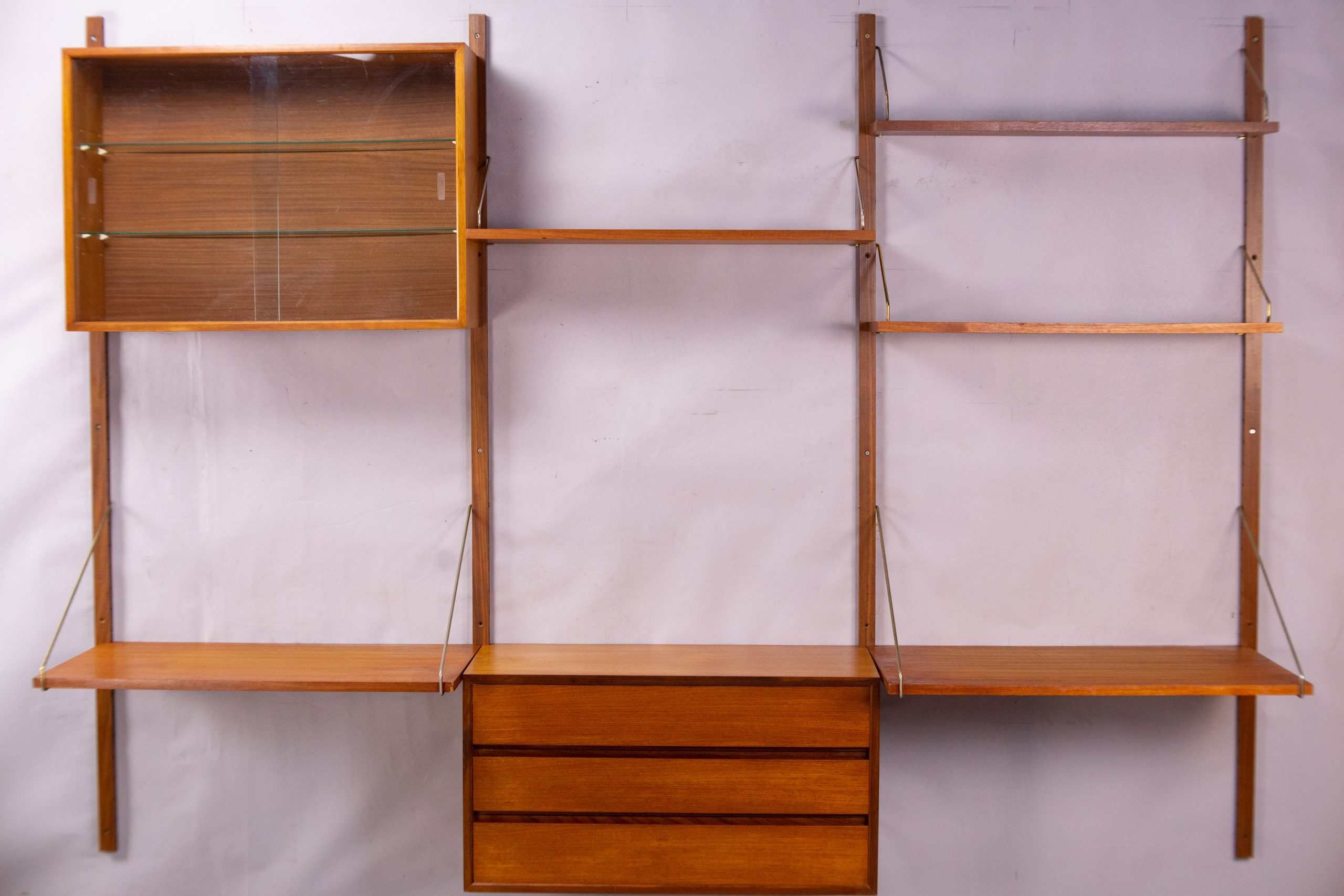 Danish Royal System modular teak wall units - Vinegar Works Vintage